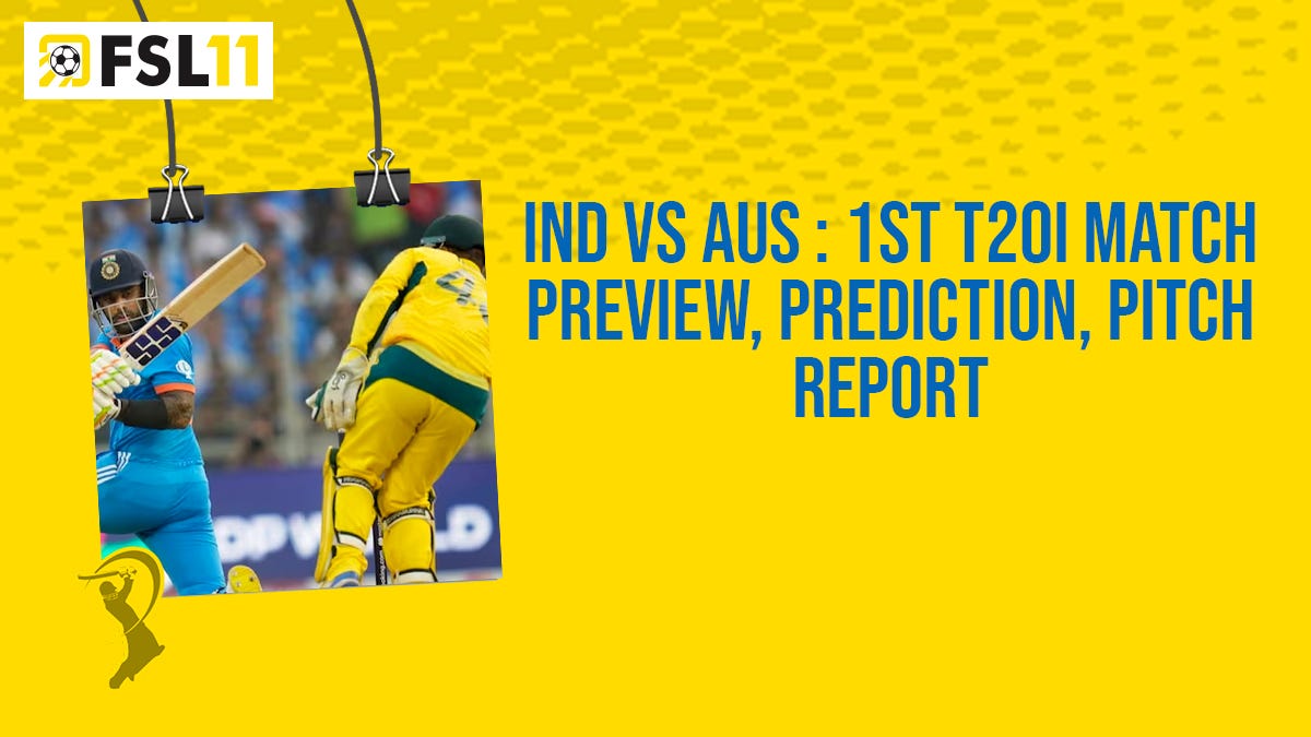 IND vs AUS : 1st T20I Match Preview, Prediction, Pitch Report | by ...