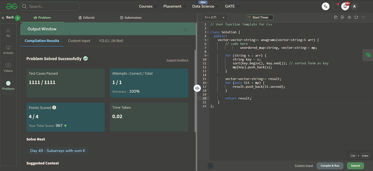 Day 48: Print Anagrams Together. 🔹 Problem Statement | by Aswathi P ...