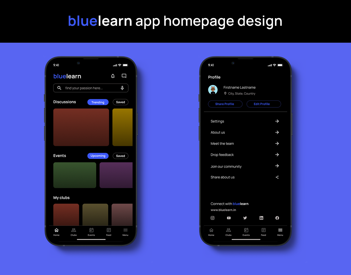 Bluelearn app homepage design. Bluelearn (www.bluelearn.in ) is… | by ...