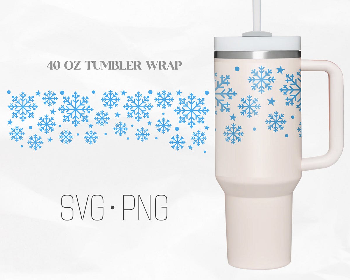 Snowflake Tumbler Wrap Svg, Christmas svg, Funny Christmas 40 Oz ...
