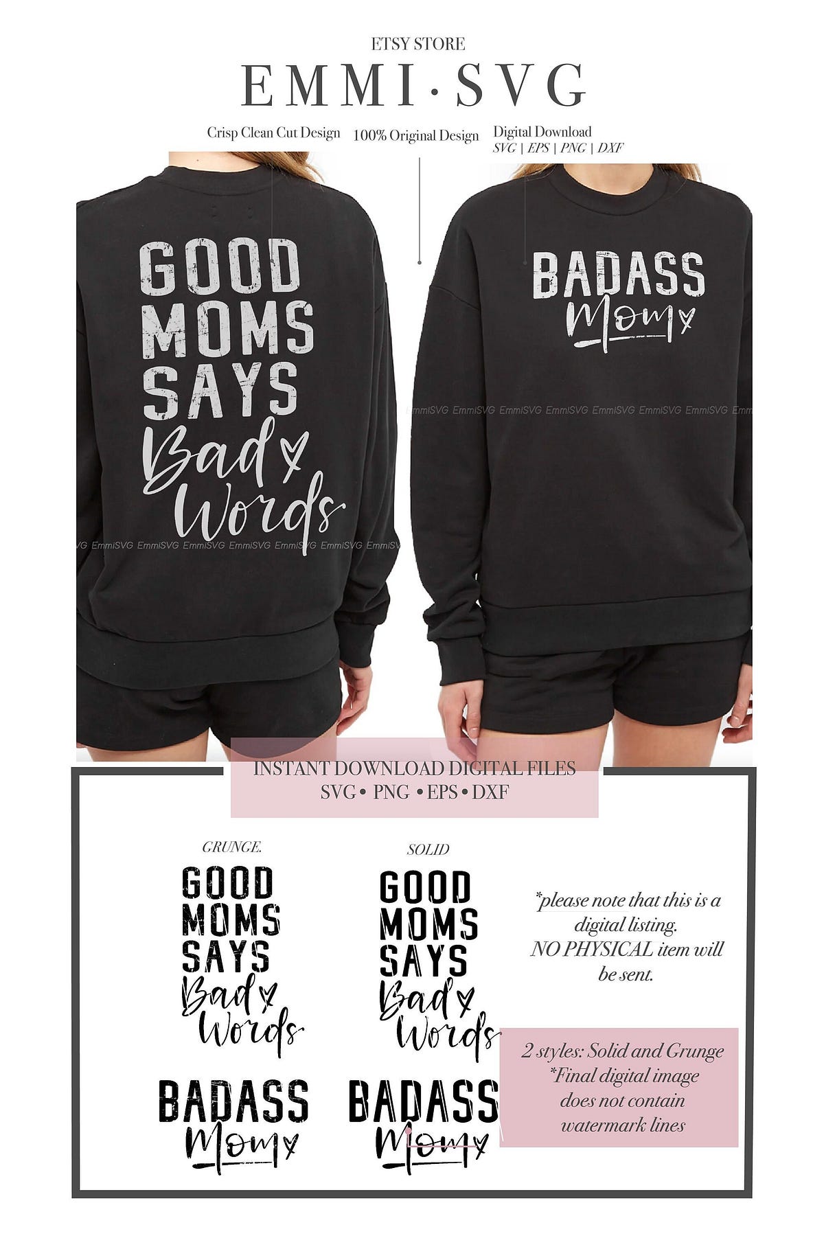 Good Moms Says Bad Words Svg Png Badass Mom Svg Png Sublimation Tshirt Sarcastic Mom Svg Shirt