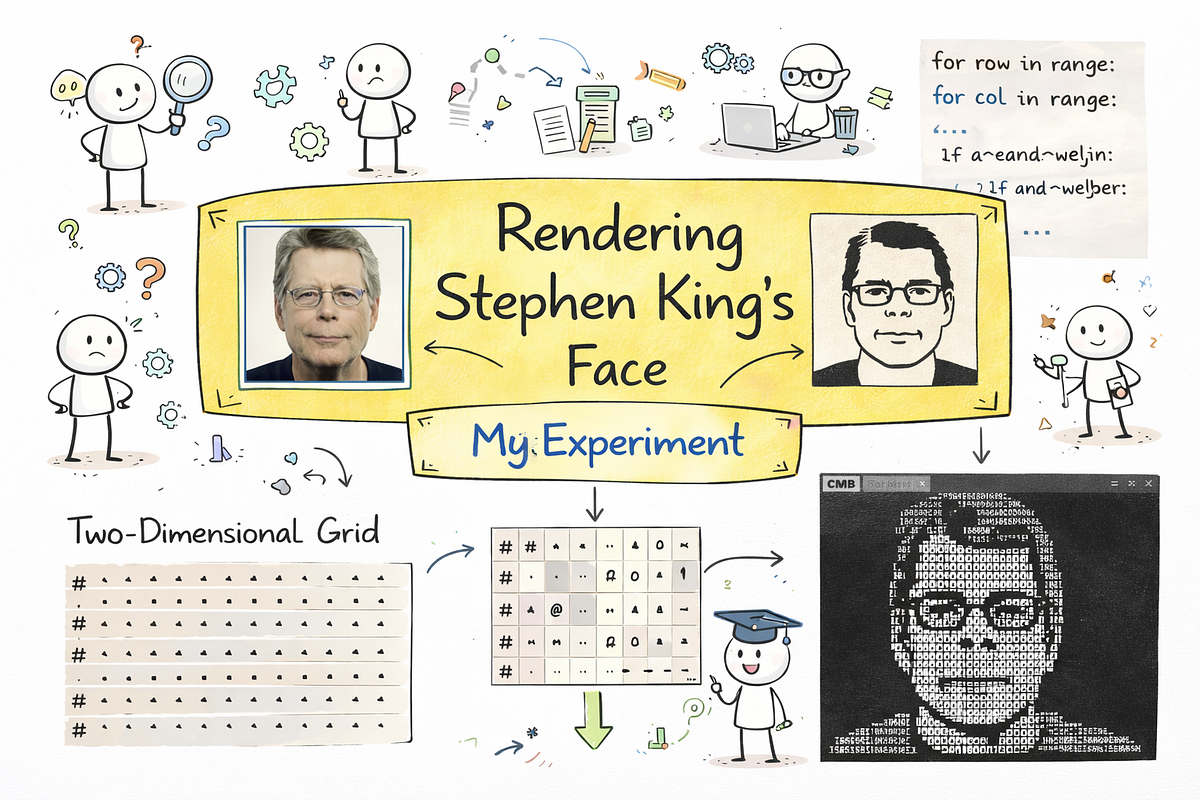 Project: Rendering Stephen King’s Face in the Terminal Using Pure Logic ...