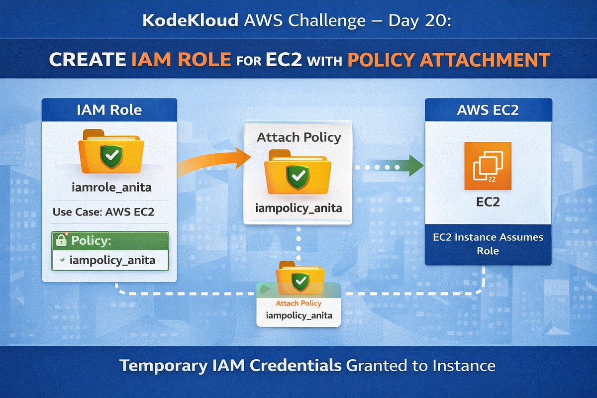 KodeKloud AWS Challenge — Day 20: Creating an IAM Role for EC2 and ...