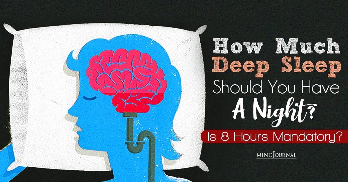 How Much Deep Sleep Should You Have a Night? Is 8 Hours Mandatory? | by ...