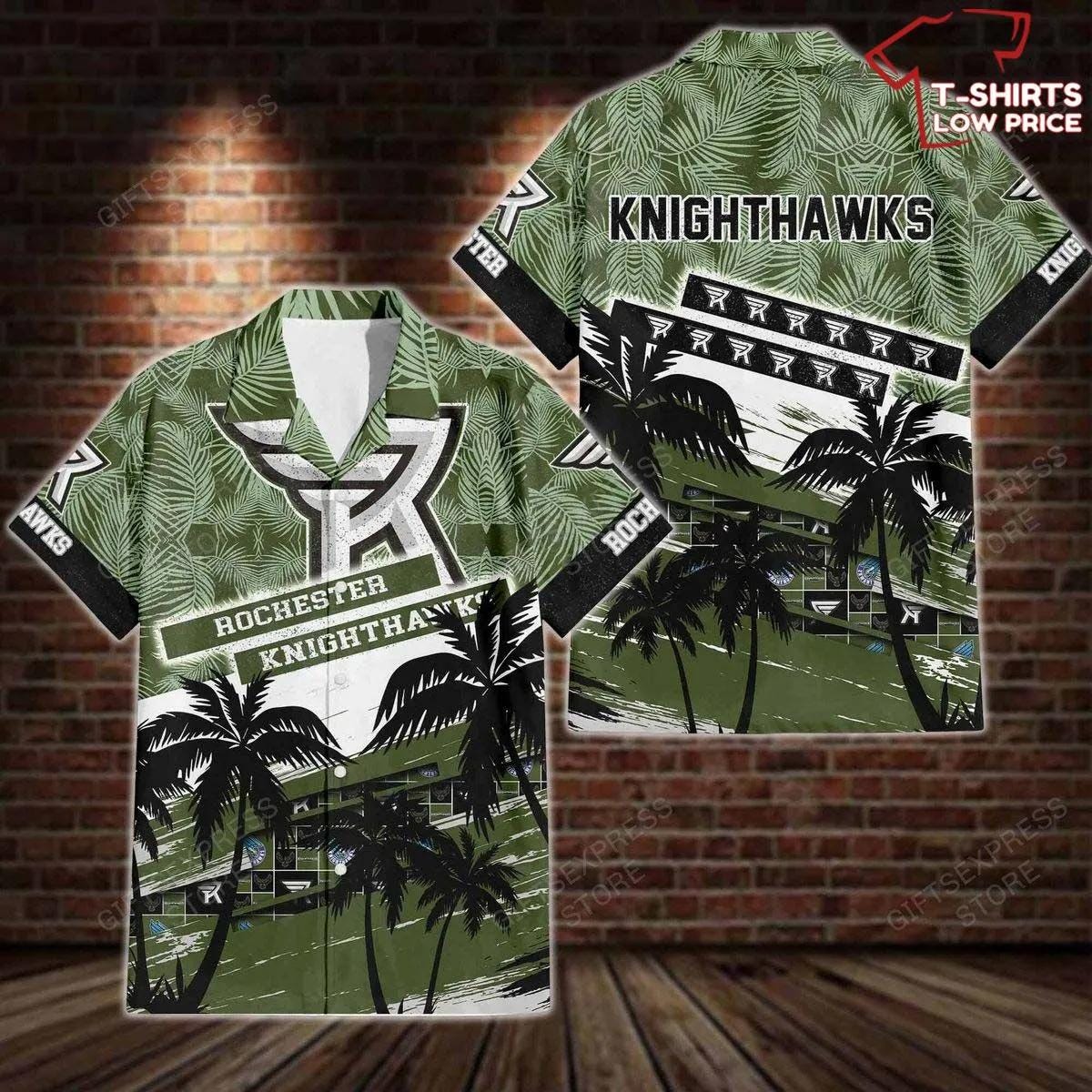 Rochester Knighthawks Tropical Summer Cheap Hawaiian Shirt For Men ...