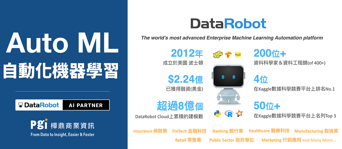 【DataRobot 重磅介紹】ML 訓練師的新武器？AutoML自動化機器學習平台 | by PGi 樺鼎商業資訊 | PGi 樺鼎商業資訊 ...