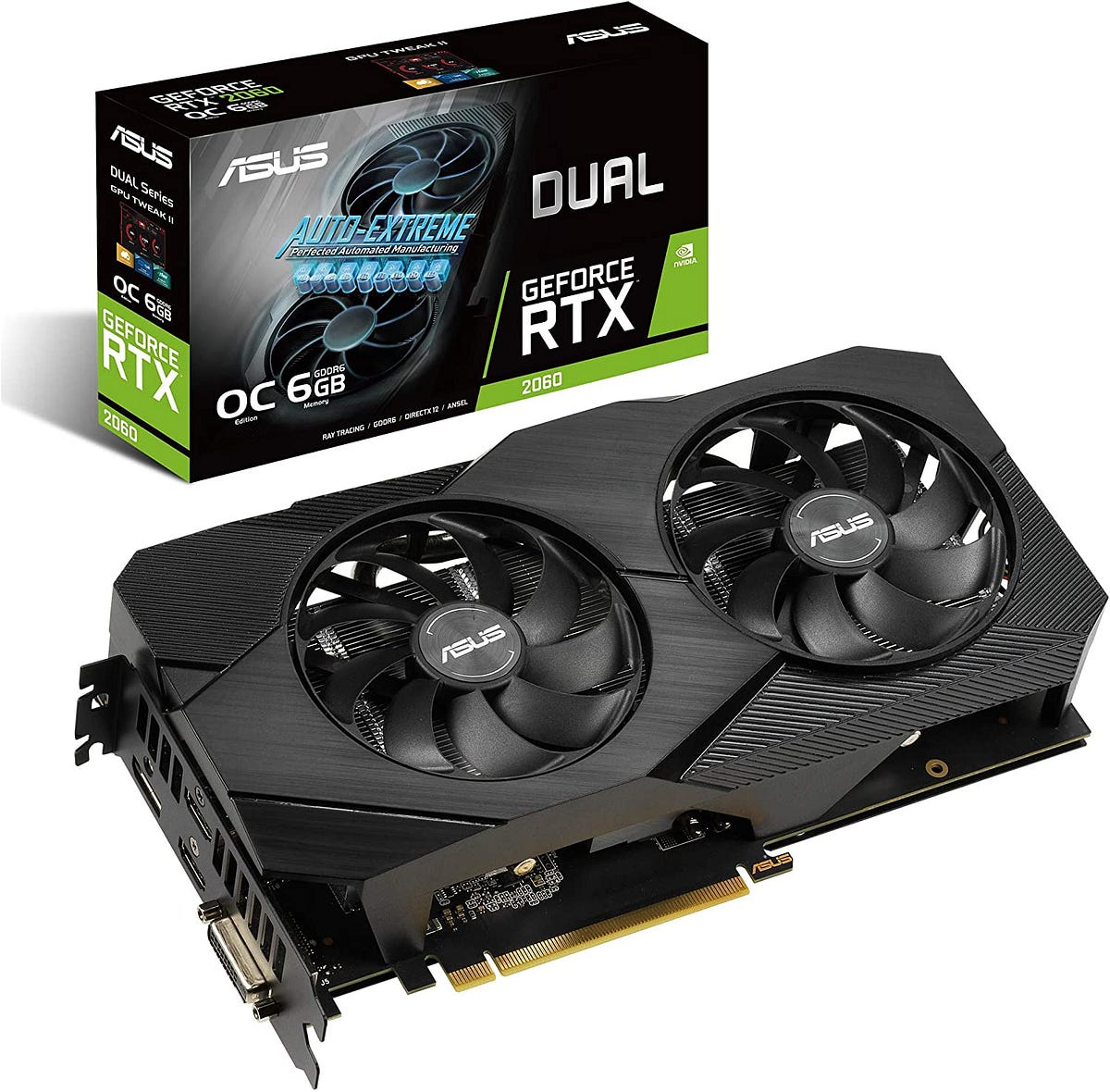 ASUS GeForce RTX 2060 Overclocked 6G GDDR6 Dual-Fan EVO Edition VR ...