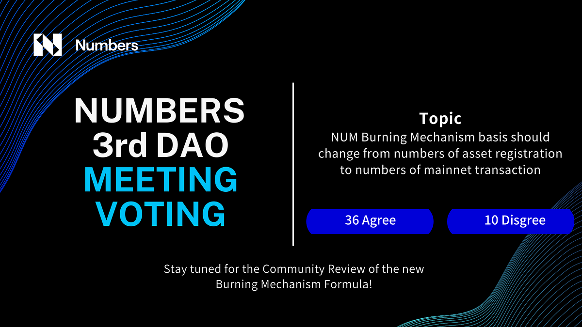 The 3rd Numbers DAO Meeting/Voting Result | by Numbers | Numbers ...