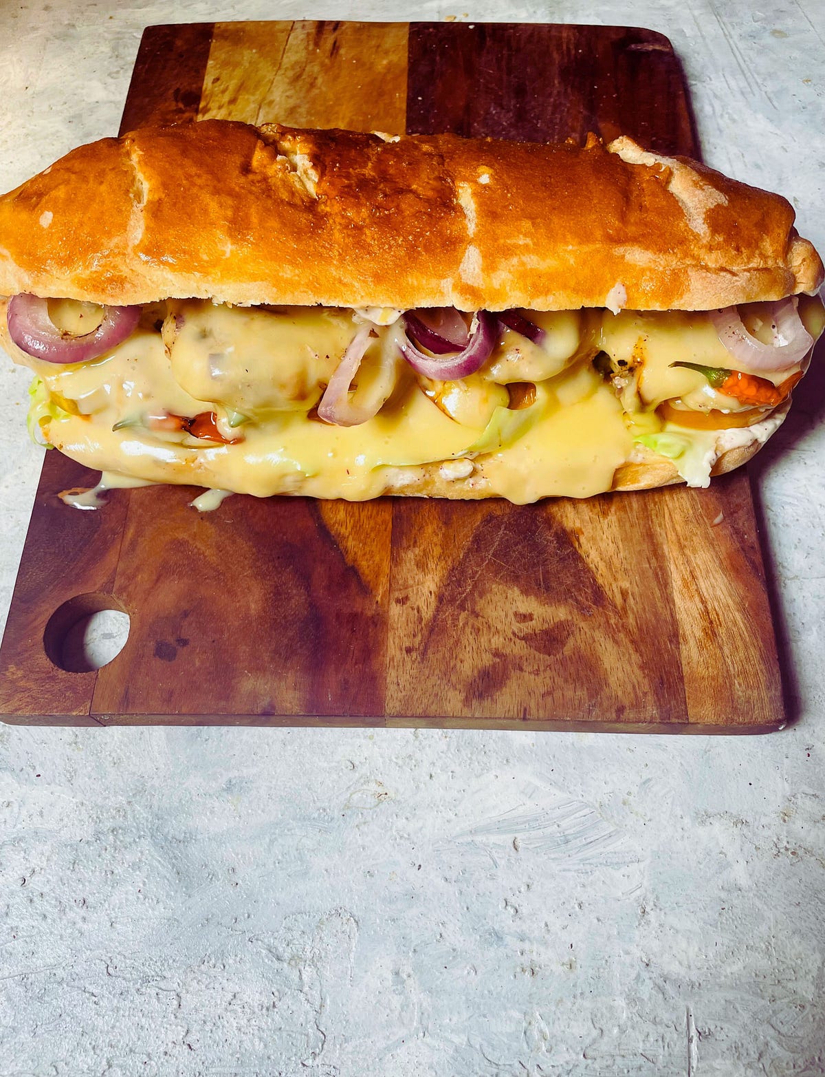 Cheesy Chicken Sub Sandwich | Grilled Chicken Sandwich | by ...