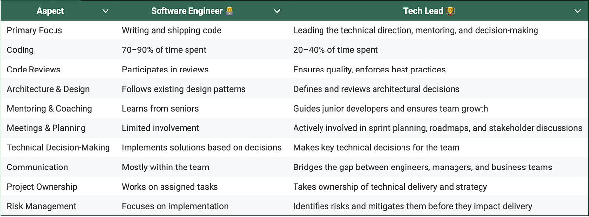 What is a Tech Lead, and What Do They Do? 🤔💡 | by Adnan Rafi | Mar ...