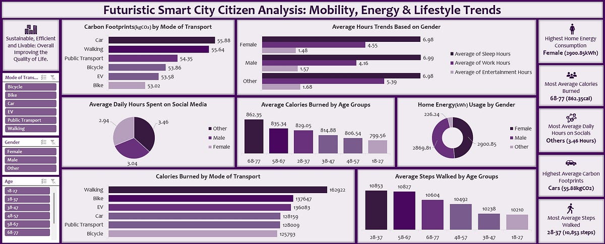 Futuristic Smart City Citizen Dataset Analysis: Mobility, Energy ...