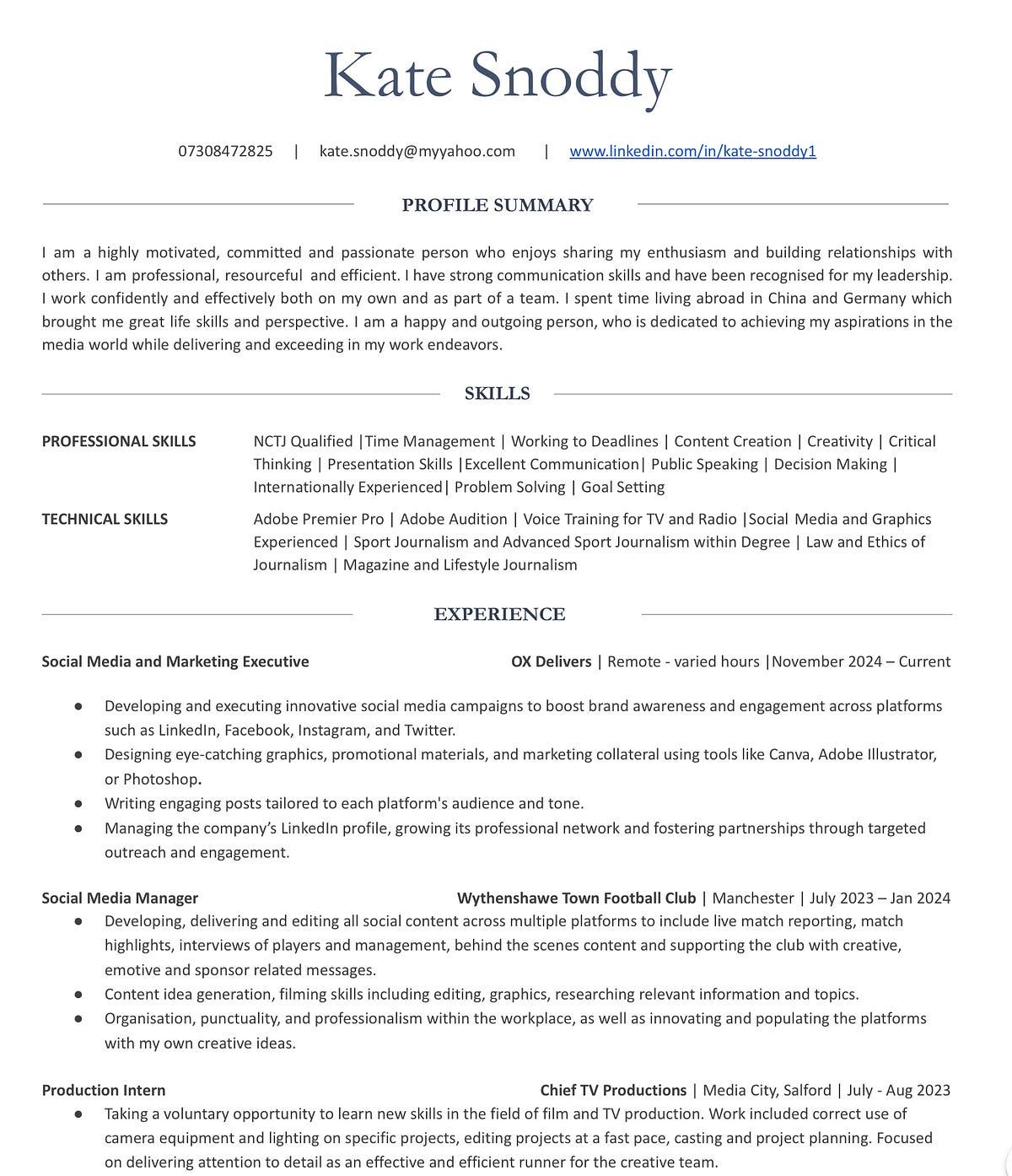 My CV - Kate Snoddy - Medium