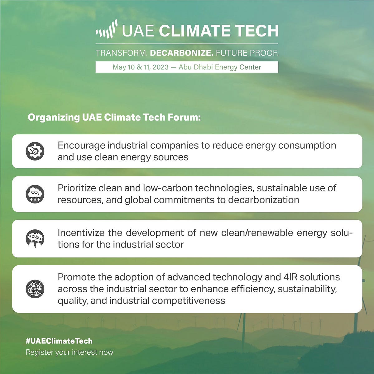 UAE CLIMATE TECH FORUM: SHOWCASING SUSTAINABLE TECHNOLOGIES TO COMBAT ...