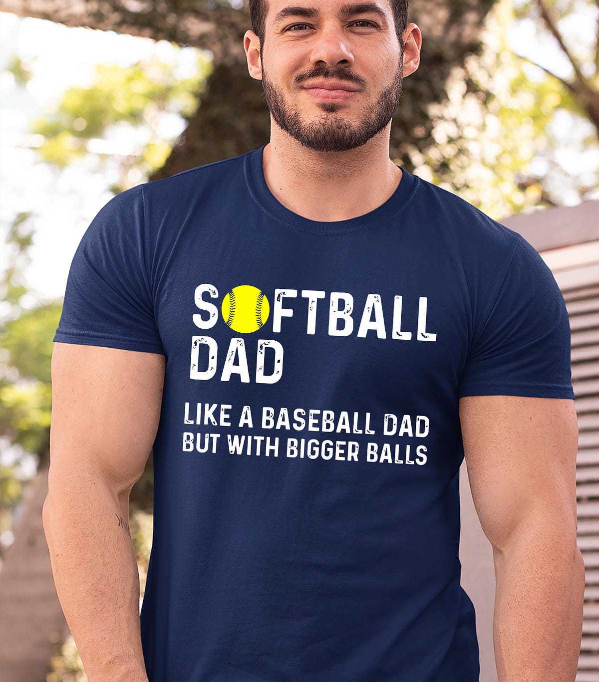 Softball Dad T-Shirt — Funny Fathers Day Gift for Sports Fans — Bigger Balls Design | by Marcus ...