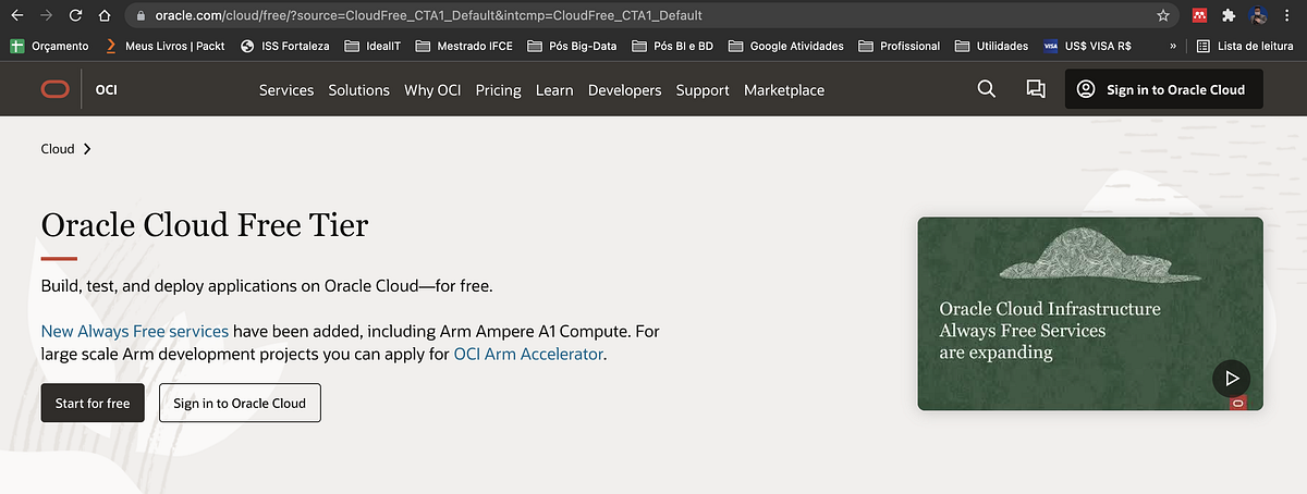 OCI — Como criar uma conta Oracle Cloud Free Tier. | by Davidson Sales ...