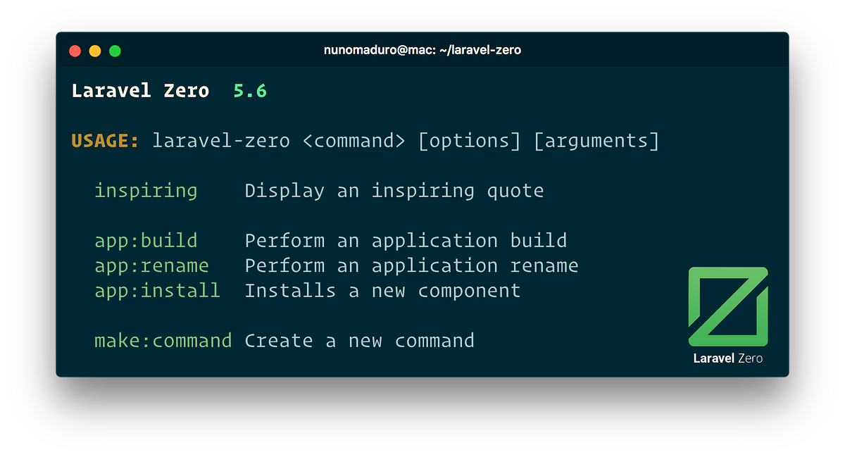 Laravel Zero 5.6 Is Now Available | by Nuno Maduro | Medium