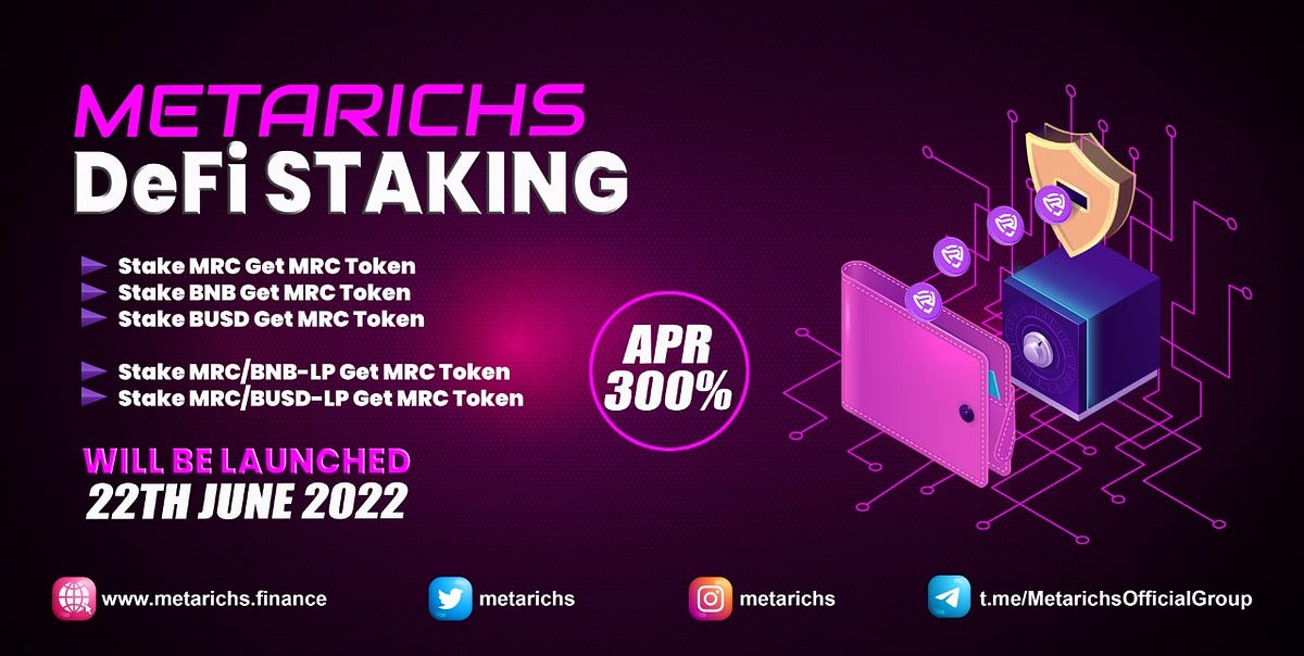 With Defi Staking our MRC holders can be get benefit / reward from staking dapp, Holders can be ...