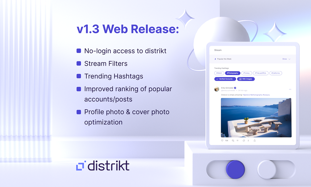 distrikt Product Release v1.3. GM distrikters, we are back again with ...
