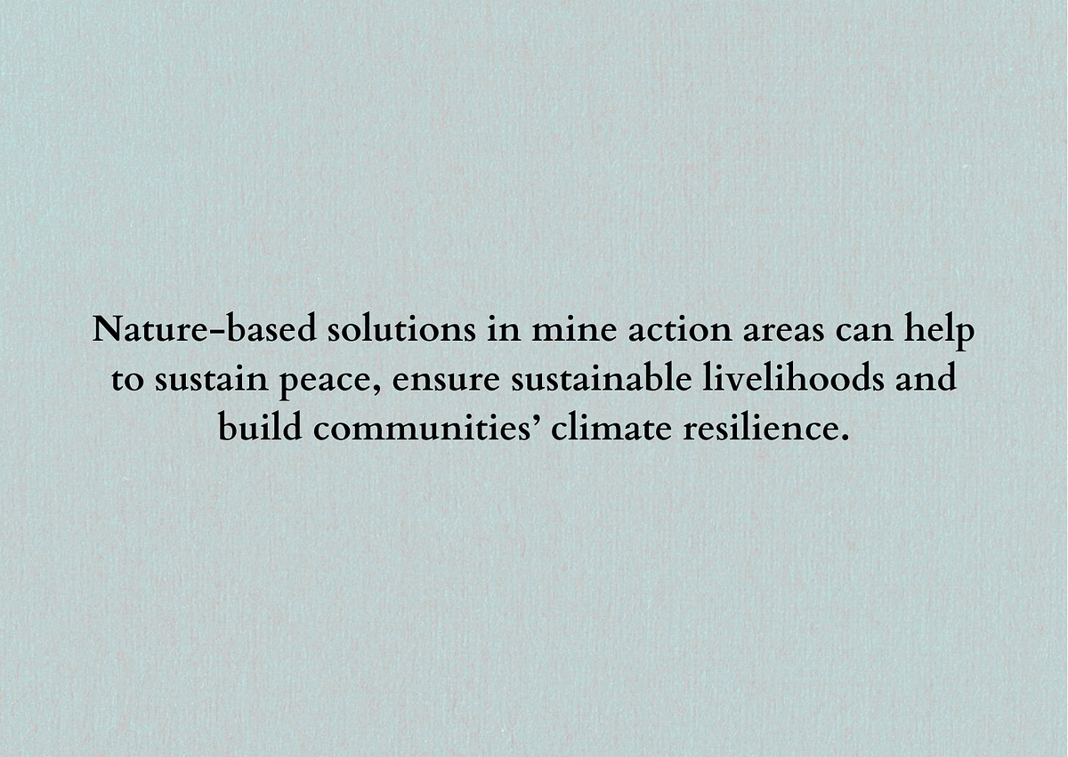 Out with War and in with Nature: Supporting climate resilience and ...