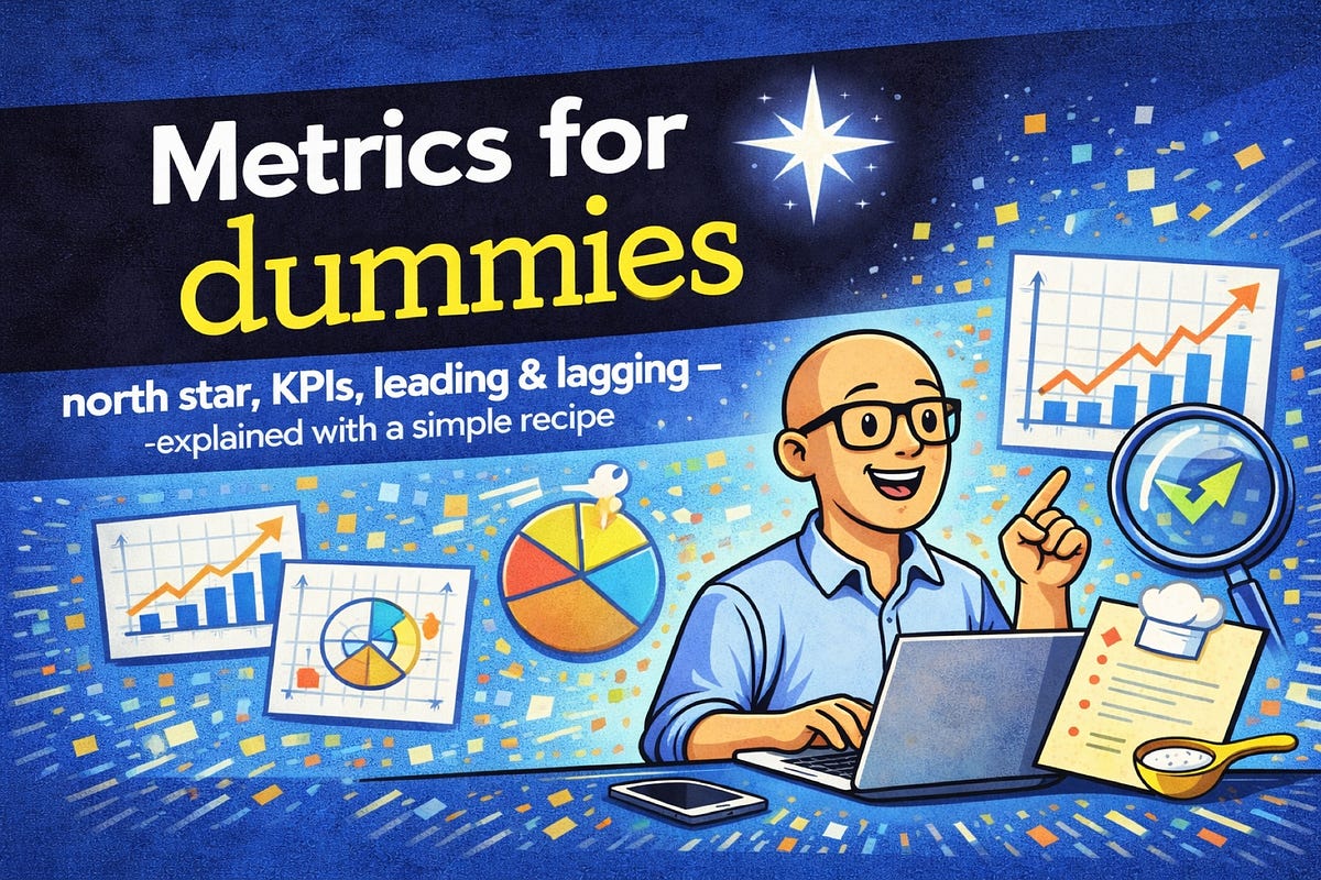 Metrics for dummies: north star, KPIs, leading & lagging explained with ...