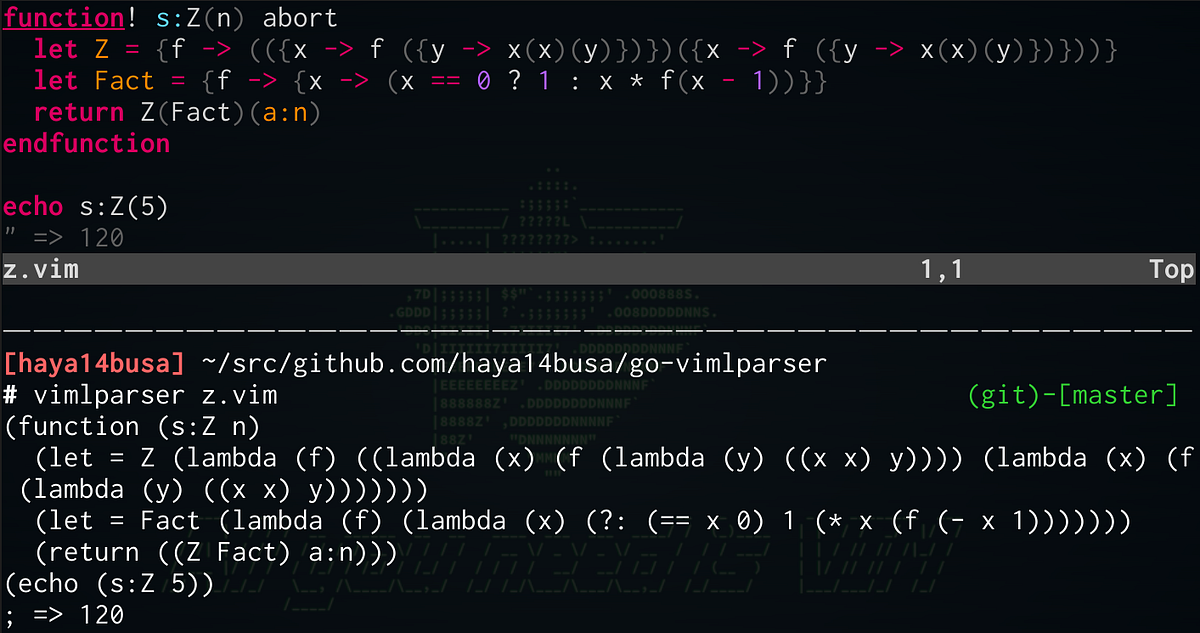 Vim Script Parser written in Go. Introduce go-vimlparser | by haya14busa | Medium