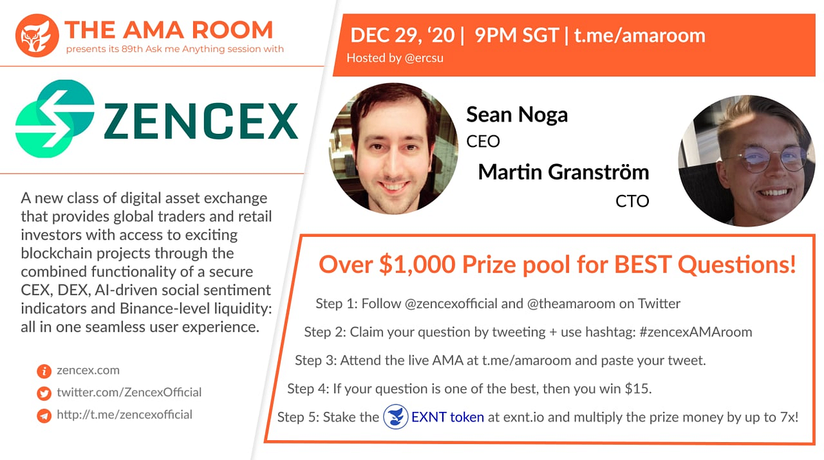 Zencex AMA with Sean Noga and Martin Granstrom | by Steven Jim | The ...
