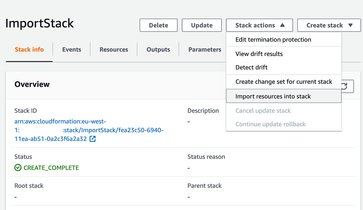 How to import existing AWS resources into CDK stack | by Maria Verbenko | Medium