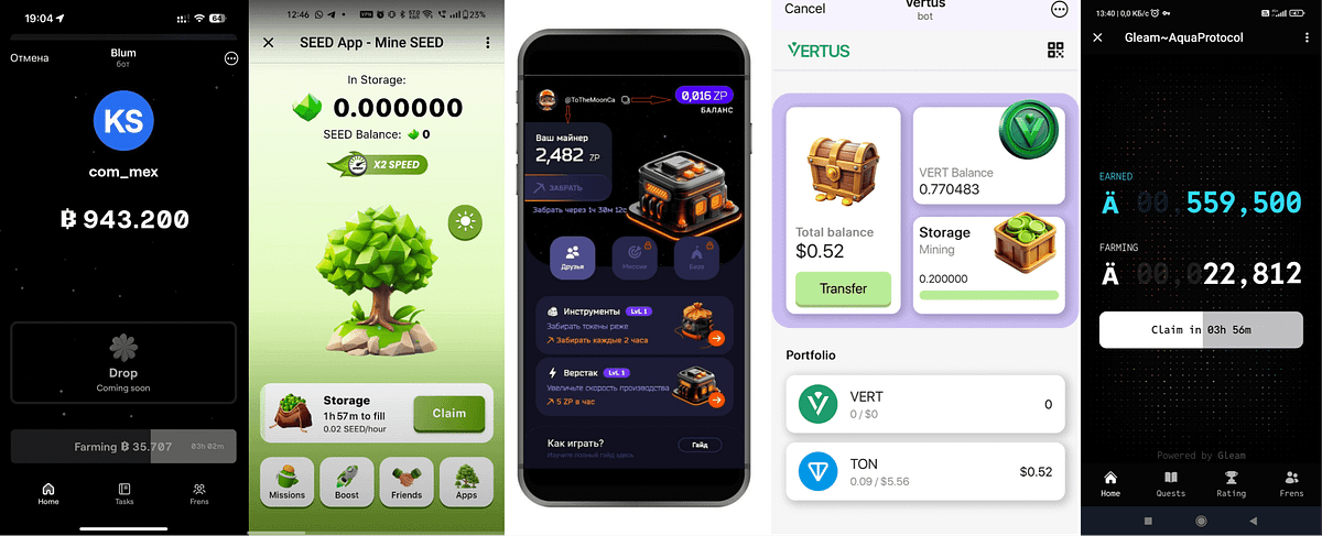 Top 7 applications on Telegram for passive mining coins | by hunt4money ...