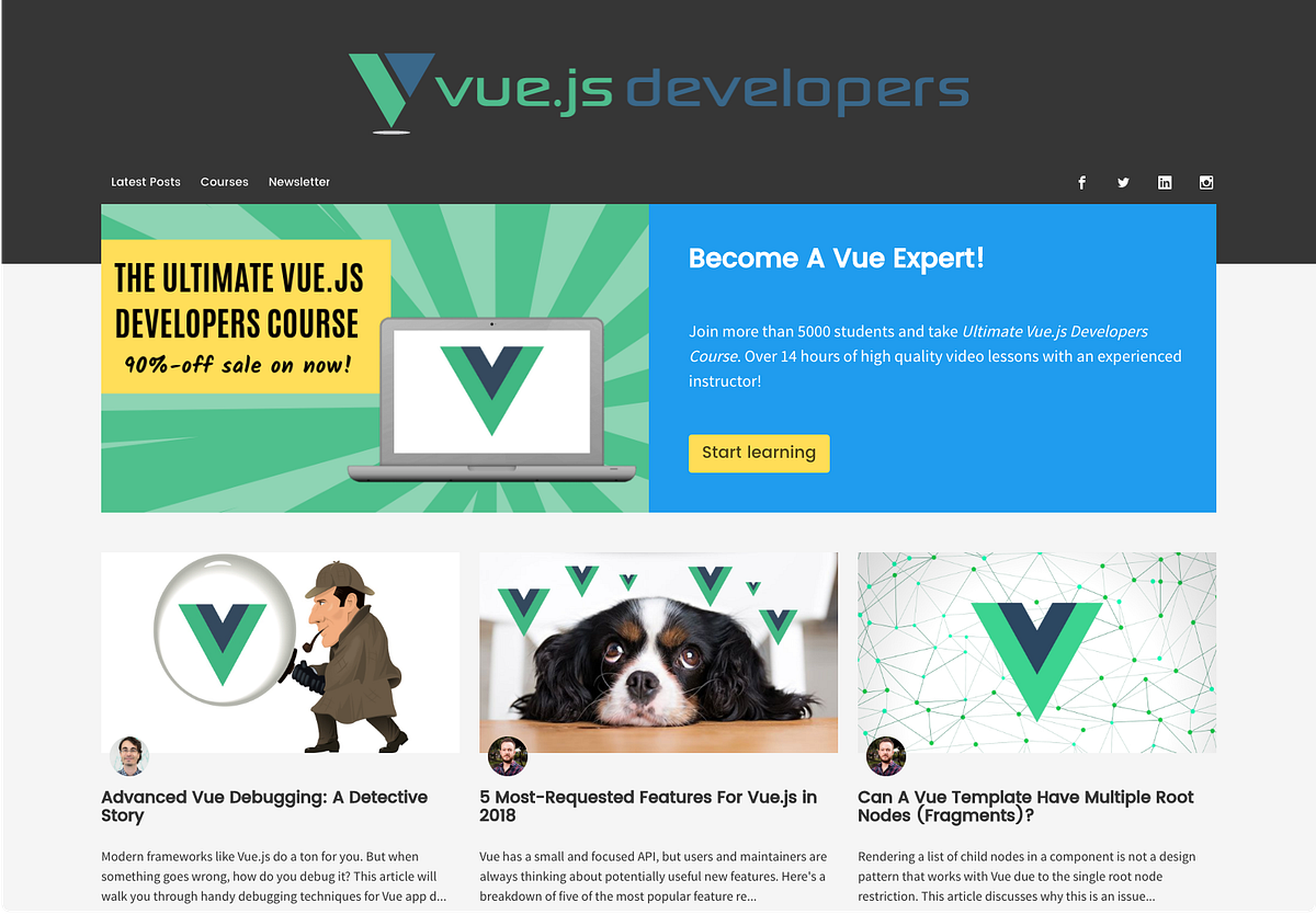 vuejsdevelopers.com Is Now A Super-Sexy Nuxt PWA | by Anthony Gore | Vue.js Developers | Medium