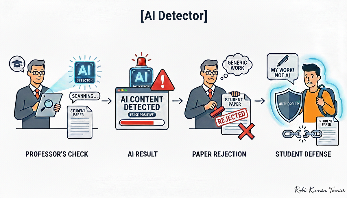 When AI Detectors Cause More Harm Than Help | by Robi Kumar Tomar | AI Mind