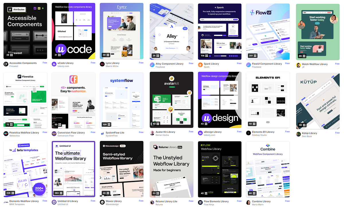 為了避免 Webflow 網站的樣式檔案過大、並要維持一致性，需要慎選我使用的 Library 數量。 | Medium