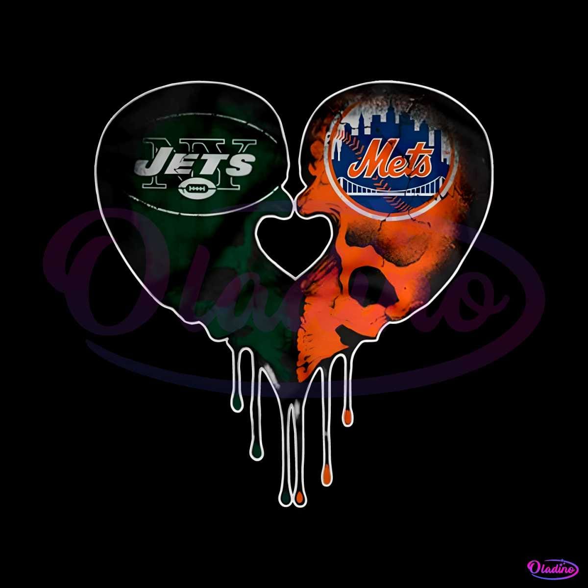 New York Jets And New York Mets Heart PNG - Mary Difranco - Medium