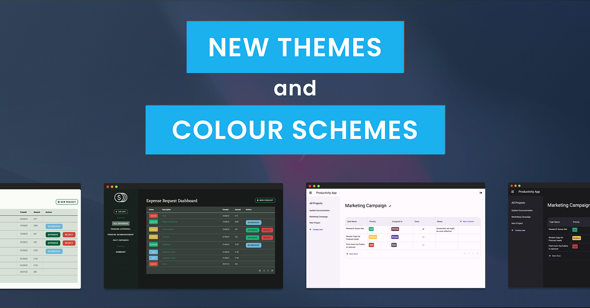 Announcing New Themes, Templates and Colour Schemes | by Patricia Carro ...