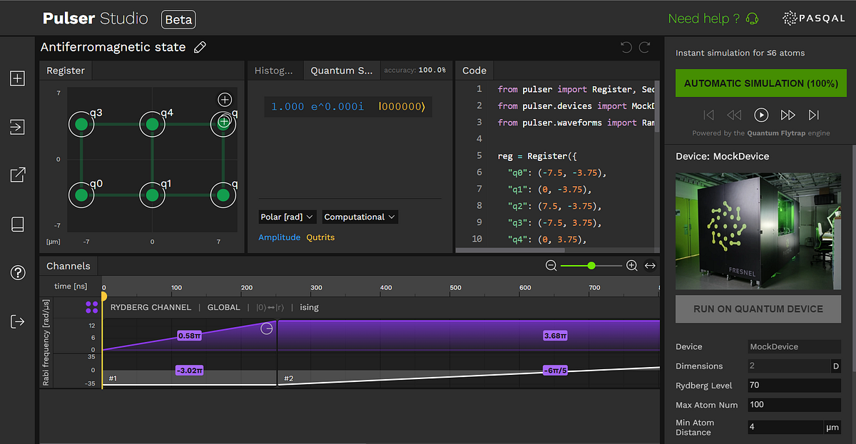 Pulser Studio: the first zero-code neutral atoms quantum computing programming platform | by ...