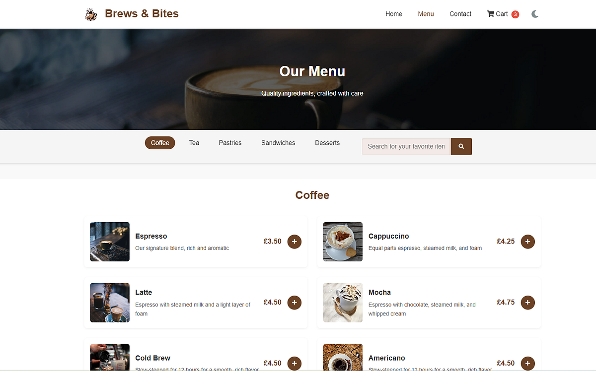 Implementing a Dynamic Search Feature for a Café Website | by Dimple ...