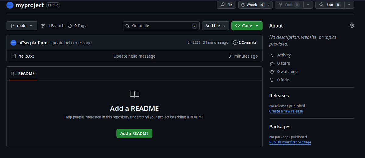 Let’s put your first repo on github through terminal | by Offensive ...