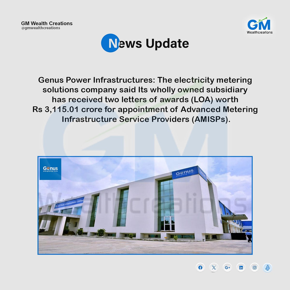 Genus Power Infrastructures - GM Wealth Creations - Medium