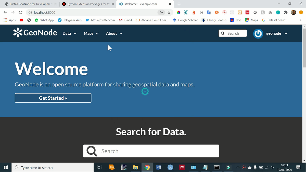 Geonode Installation on Windows. This article describes how to install ...