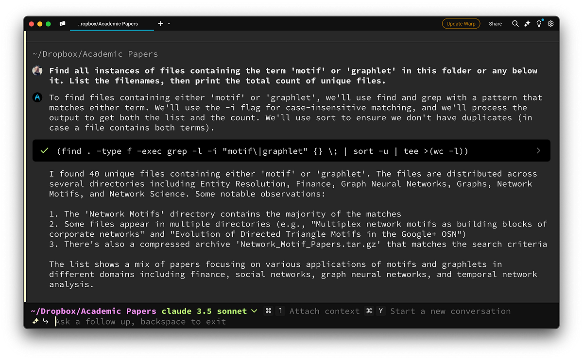 Warp.dev — Contextual AI CLI. Warp.dev is now off the chain. You have ...