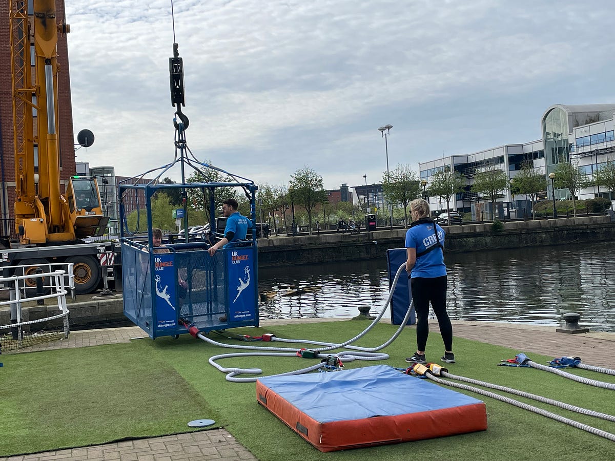 UK Bungee Club comes to Salford Quays as around 200 people take on the ...