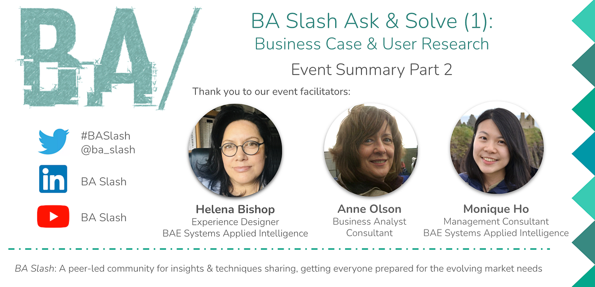 Chatting through User Research. A summary of an event of BA Slash… | by ...