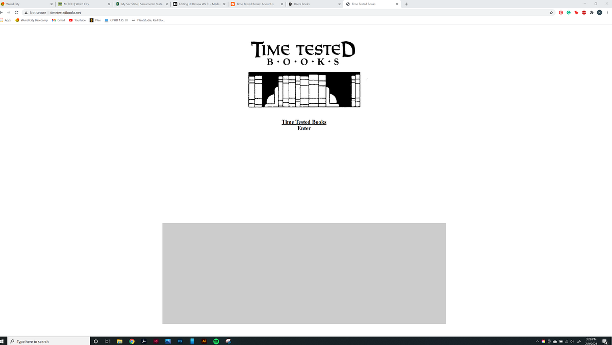 UI Review Wk 3: Time Tested Books Webpage | by Katie Bear | Medium