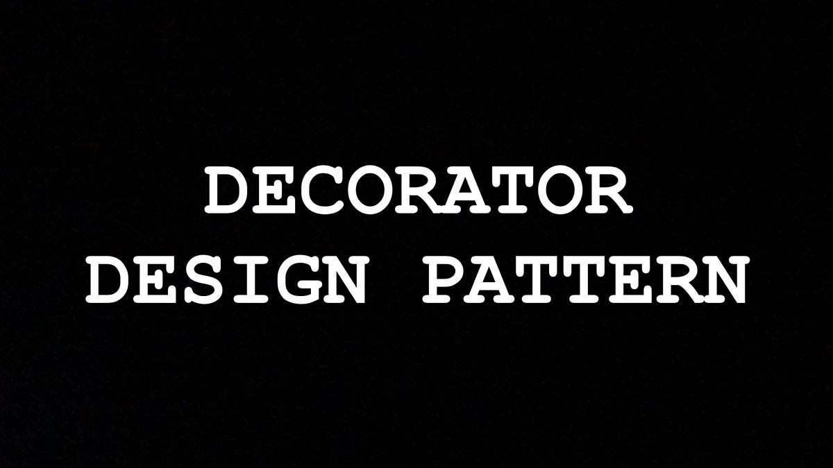 Decorator Design Pattern Nedir?. Design Patterns eğitim serisindeki ilk ...