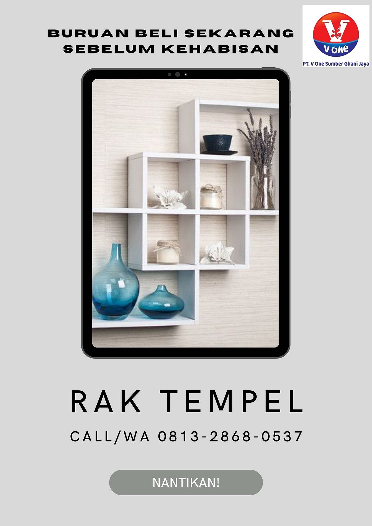 Rak tempel susun besi PT V One Sumber Ghani Jaya - Raktempel - Medium