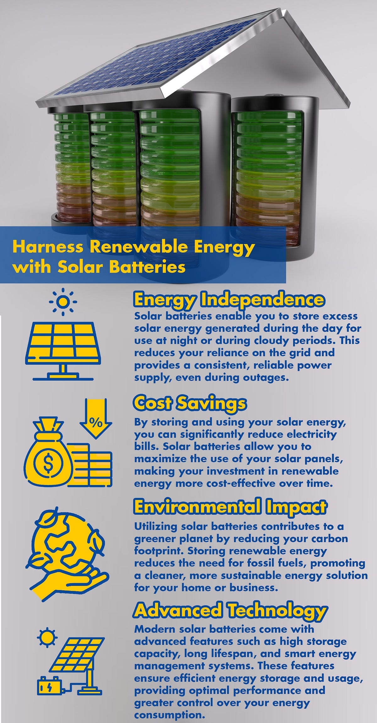 Harness Renewable Energy with Solar Batteries - Sarah Burlasoy - Medium