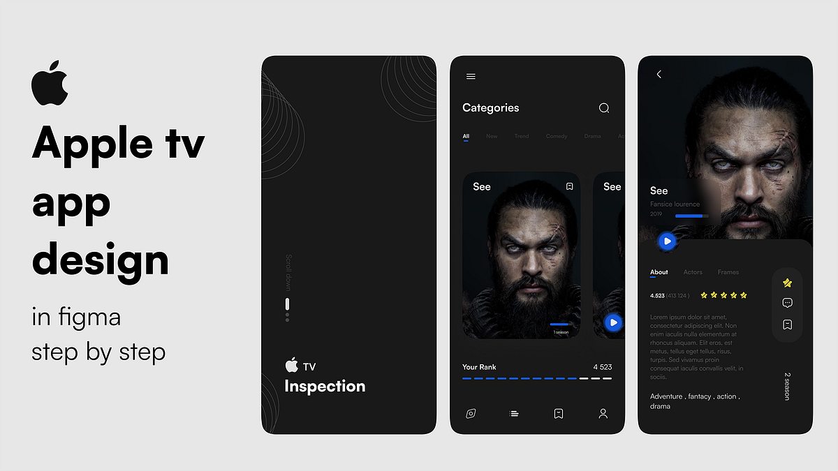 How To Make an Apple TV App Design Using Figma for Beginners Step By ...