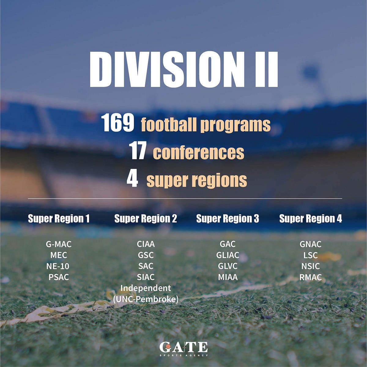 美國大學美式足球NCAA Football賽事結構 — Division 2 & Division 3 | by GATE Sports ...