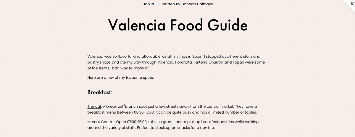 Valencia Food Guide - Hannah - Medium