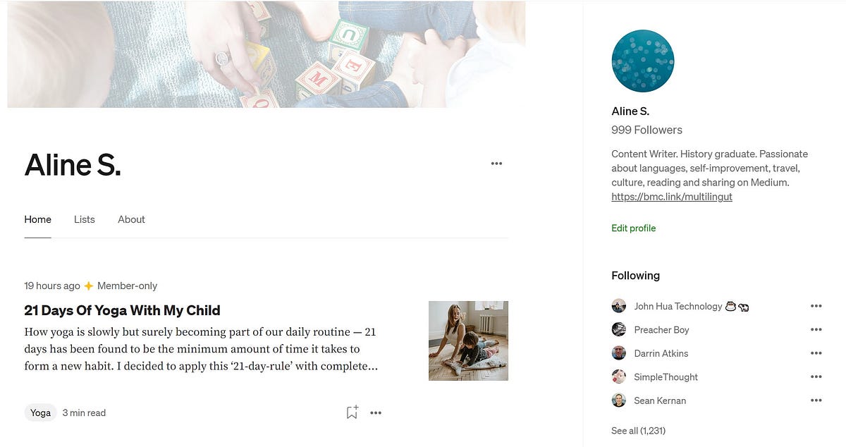 Bracing Myself for 1,000 followers | by Aline S. | Feb, 2024 | Medium