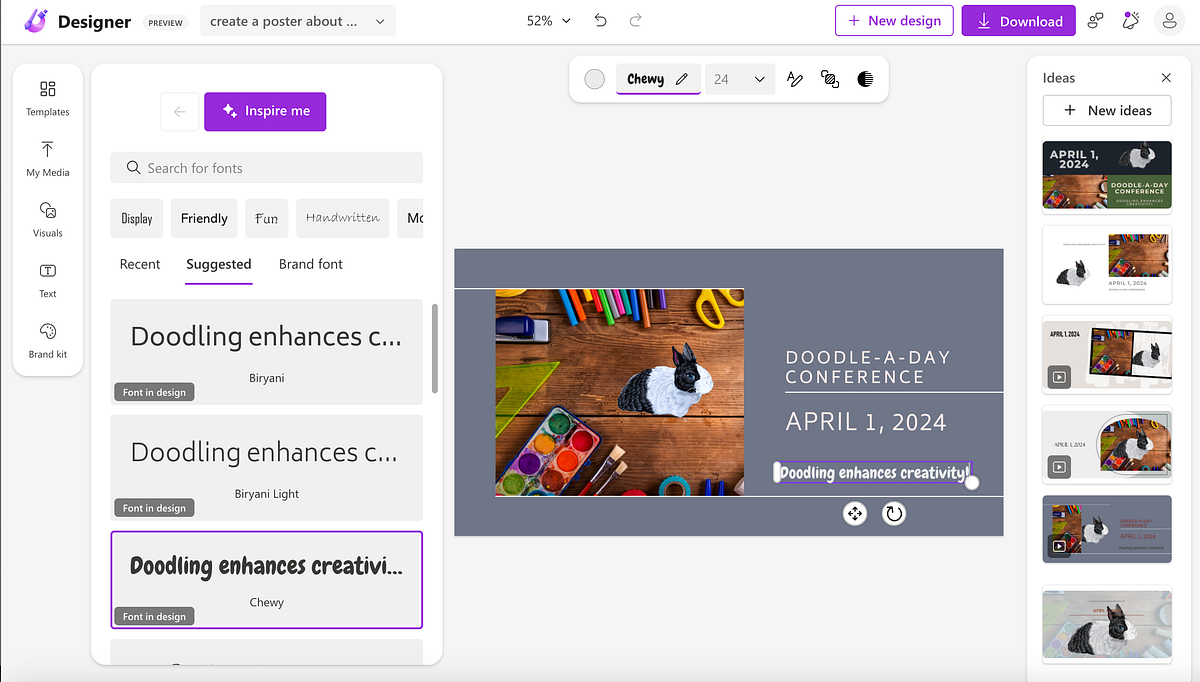 Microsoft Designer (preview) initial impressions: A step above Bing ...